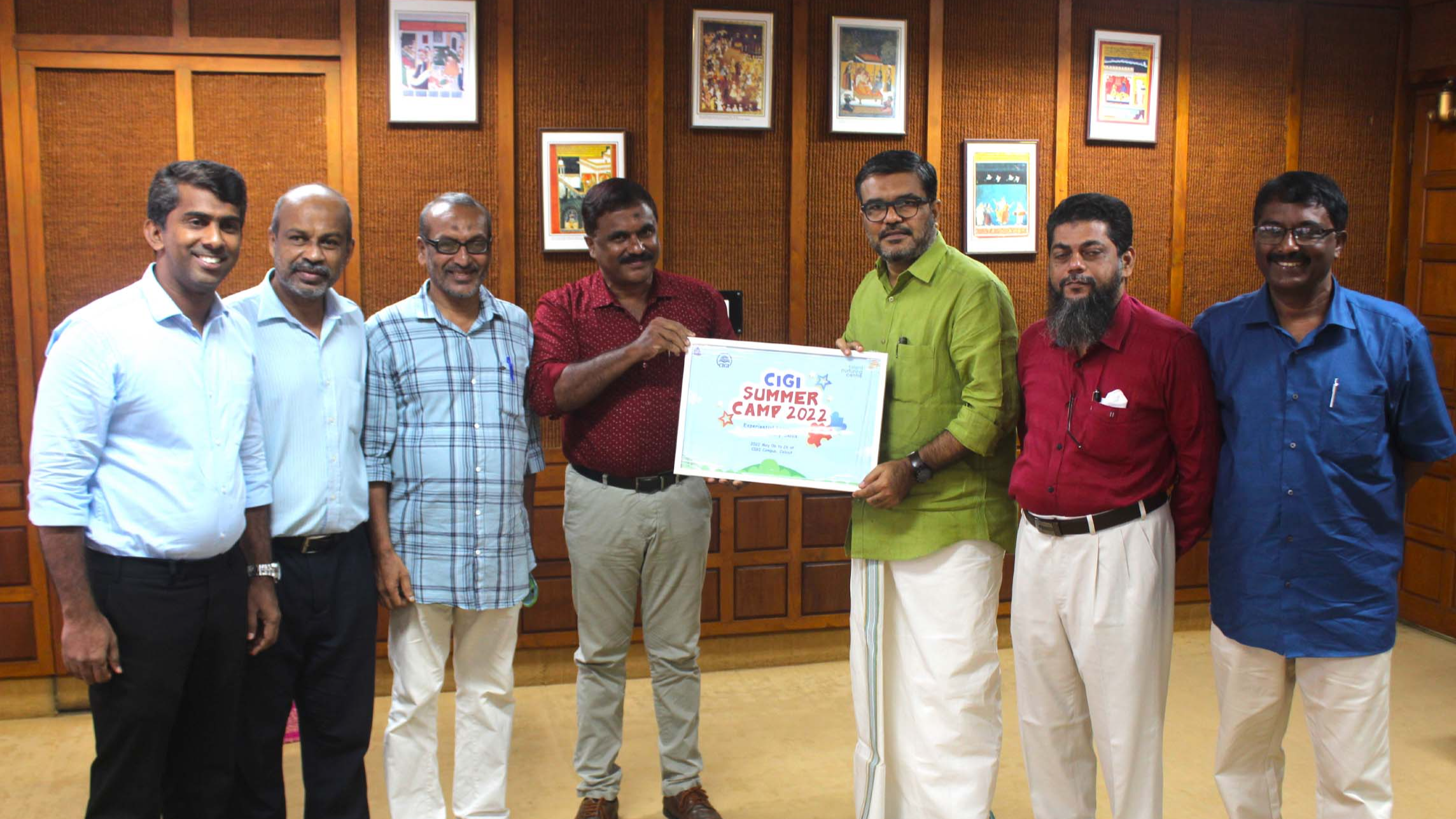 CIGI Summer Camp logo launched by Mr. M B Rajesh